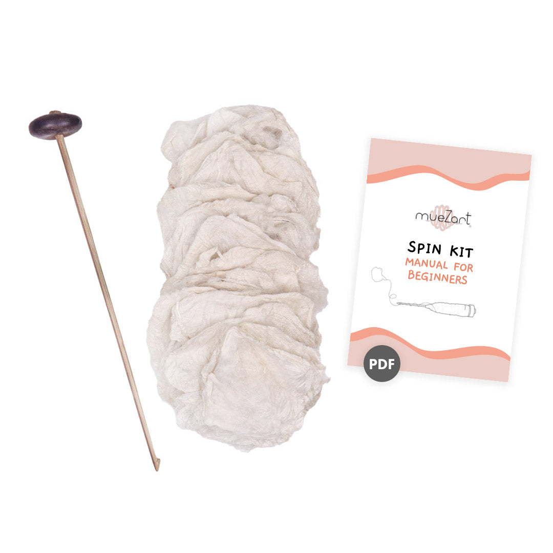 Buy Wood Spindle Kit For Spinning Silk Fiber Kit – Muezart India